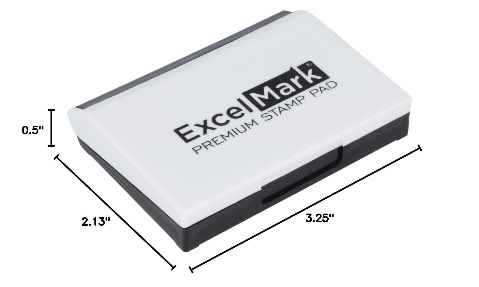 ExcelMark Ink Pad for Rubber Stamps 2-1/8" by 3-1/4" - Black