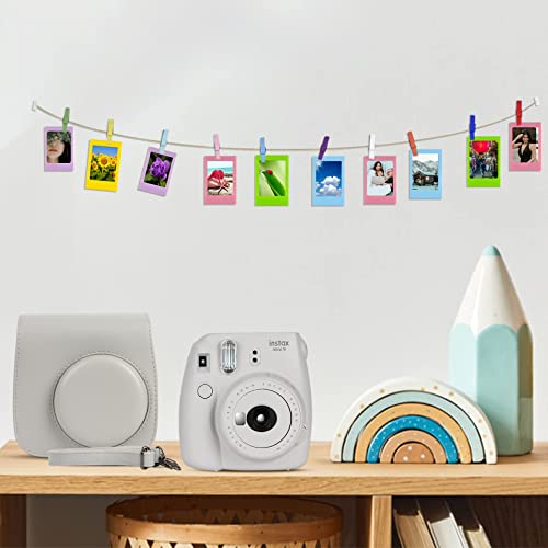 FujiFilm Instax Mini 9 Instant Camera + Fujifilm Instax Mini Film (60 Sheets) Bundle with Deals Number One Accessories Including Carrying Case, Selfie Lens, Photo Album (Smokey White)
