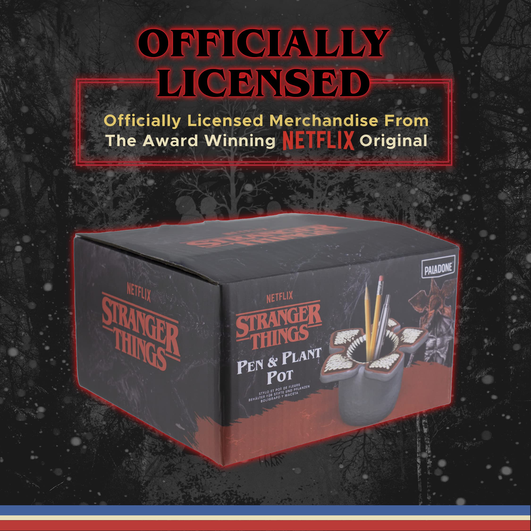 Paladone Stranger Things Demogorgon Ceramic Planter or Pen Holder | Officially Licensed Stranger Things Merchandise and Desk Decor