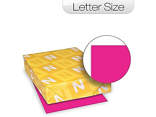 Neenah Astrobrights Color Paper, 8.5” x 11”, 24 lb/89 GSM, Fireball Fuchsia, 500 Sheets (21688)