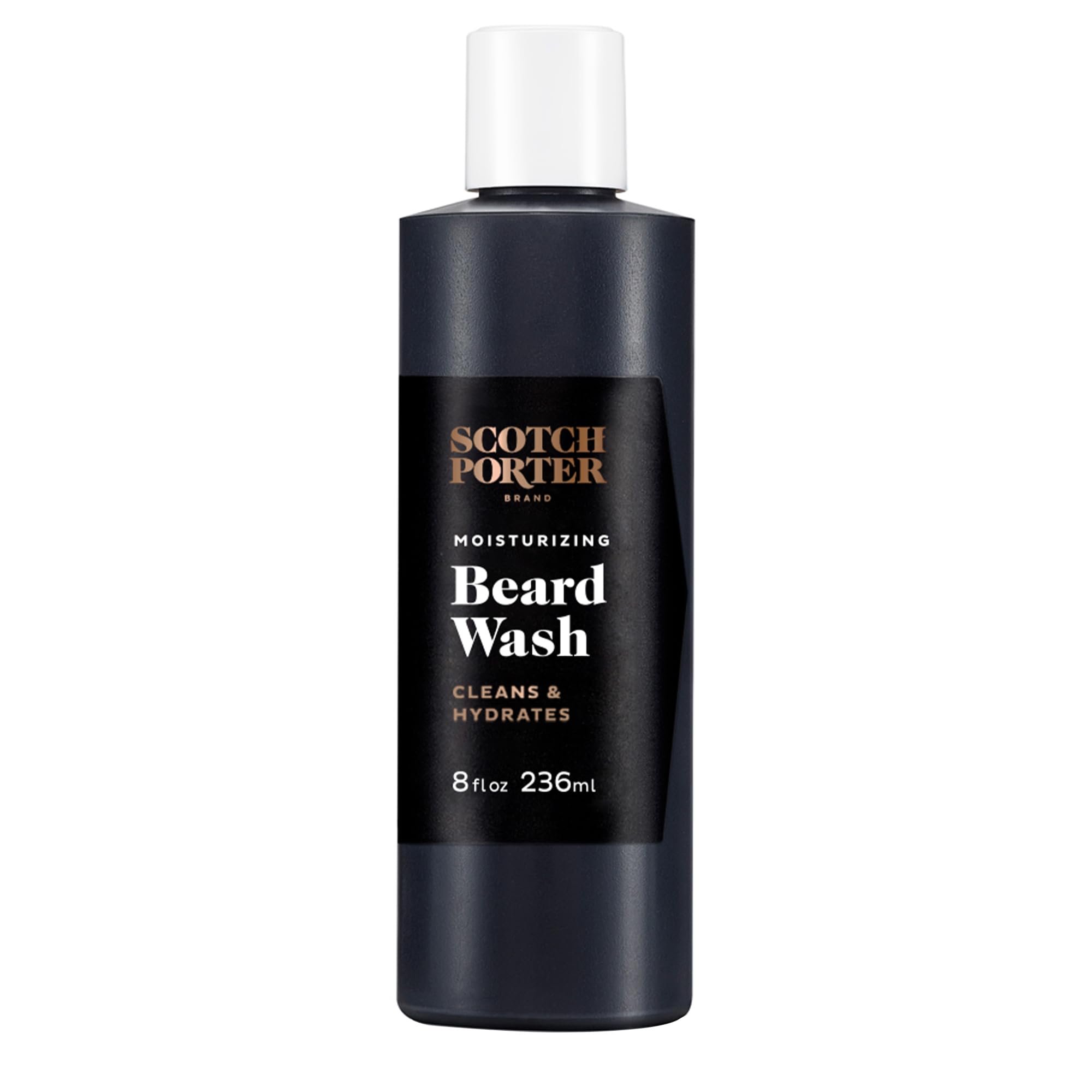 Scotch Porter Moisturizing Beard Wash for Men | Cleanses, Softens & Hydrates for Healthier Beard | Formulated with Non-Toxic Ingredients, Free of Parabens, Sulfates & Silicones | Vegan | 8oz Bottle