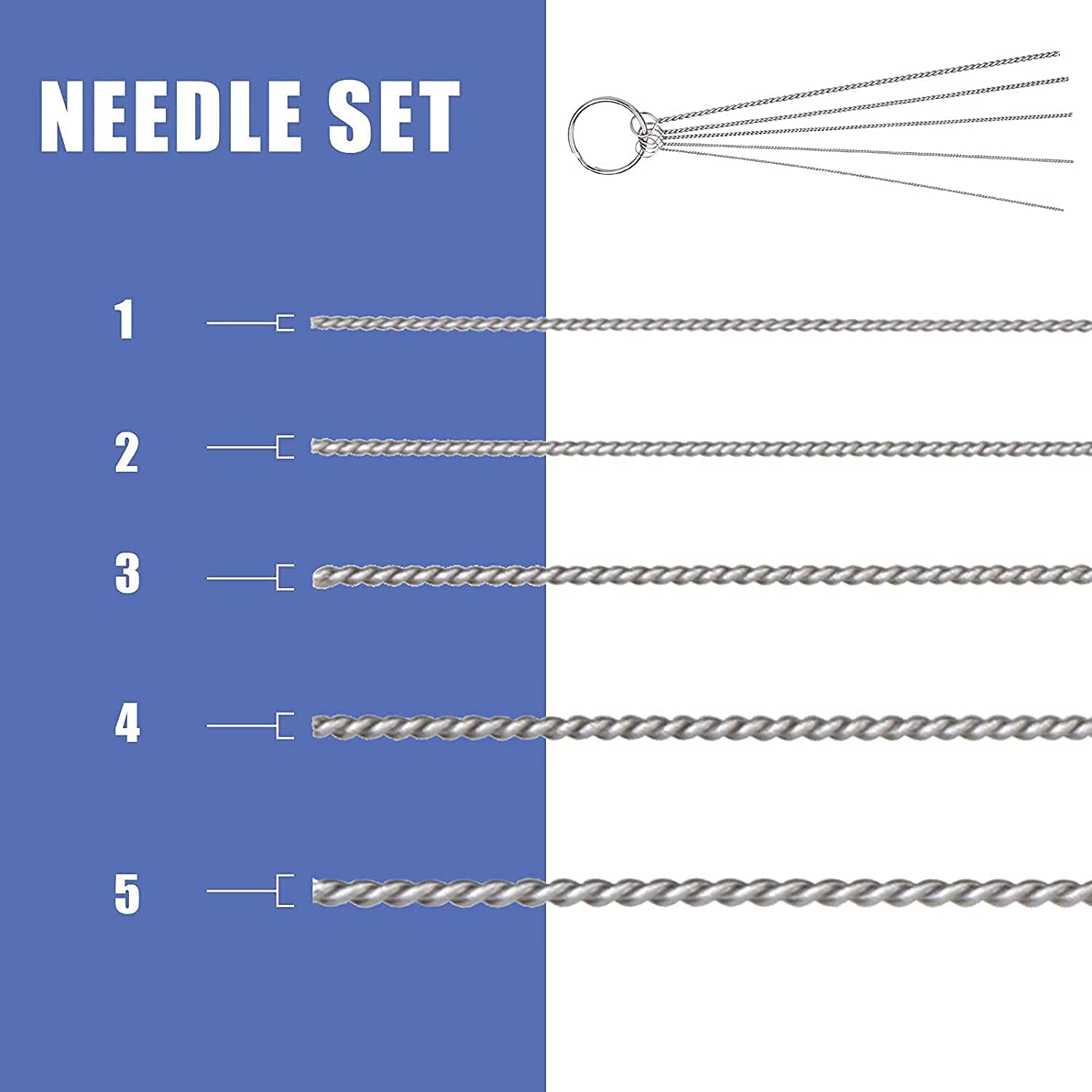 ABEST 3 Set Airbrush Spray Cleaning Repair Tool Kit Stainless steel Needle Brush Set
