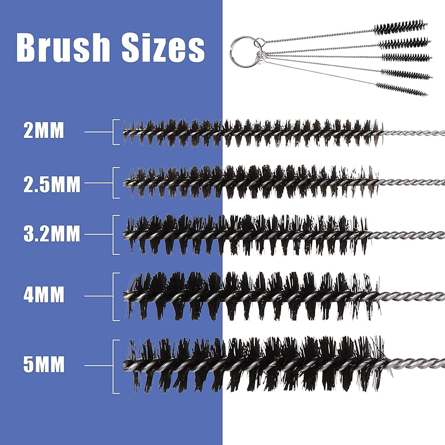 ABEST 3 Set Airbrush Spray Cleaning Repair Tool Kit Stainless steel Needle Brush Set