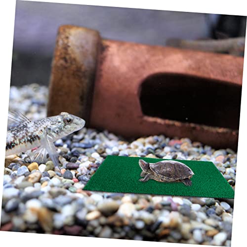 EXQUIMEUBLE Turtle Terrace Mat Garden Turf Decorations Turtle Basking Platform Turf Yard Turf Artificial Grass Turf Simulation Grass Garden Turf Carpet Lawn Turf Fish Tank Turtle Tank Resin
