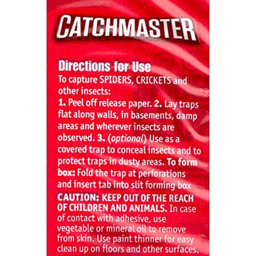 Mouse Glue Trap by Catchmaster - 3 Pack 4 Count (12 Traps Total) Pre-Baited, Ready to Use Indoors. Rodent Spider Insect Wood Sticky Adhesive Narrow Disposable Non-Toxic - Made in The USA