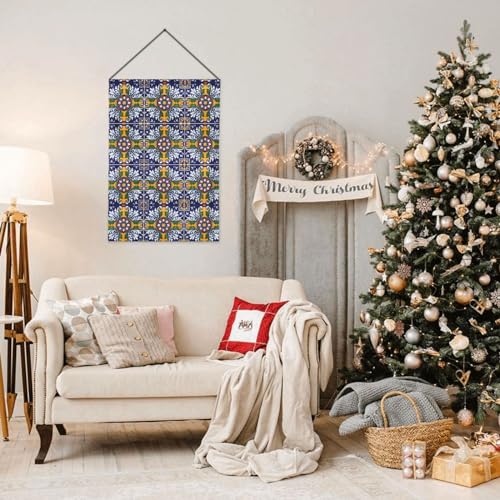 Mexican Talavera Tile Pattern Garden Flag - Vibrant Double Sided Garden Flag - Yard Decorating Flag Garden Flag Decoration - Outdoor Flag Decorator'S Favorite