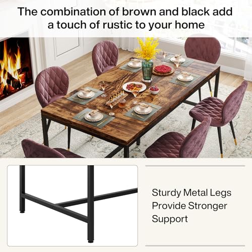 Tribesigns 63 Inches Executive Desk Large Computer Desk Office Desk with Thicken Frame for Home Office, Modern Simple Workstation Medium 6FT Conference Table, Meeting Table