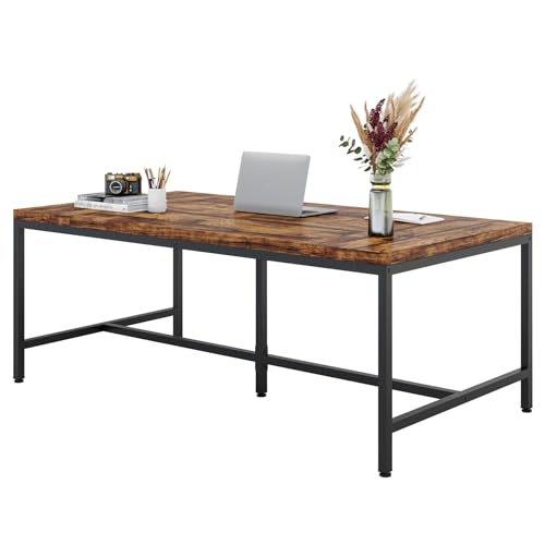 Tribesigns 63 Inches Executive Desk Large Computer Desk Office Desk with Thicken Frame for Home Office, Modern Simple Workstation Medium 6FT Conference Table, Meeting Table