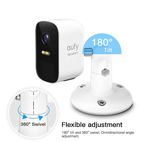 VOMENC Adjustment Wall Mount Holder Compatible with Eufycam 2c,Eufycam 2,Eufycam E and Other Eufycams Compatible Models,1/4" Screw Eufycam Wall Mounts (2PACK, White)