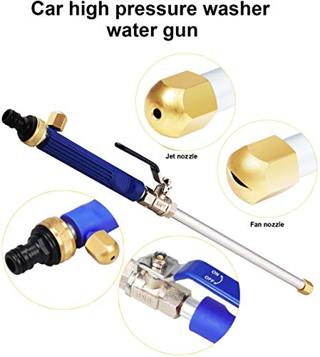 KJHSDF 2-in-1 High Pressure Power Washer,Power Washer Wand Deep Jet Extendable High Pressure Nozzle, Flexible Glass Cleaning Tool, Auto Watering Sprayer, Window Washing Gun