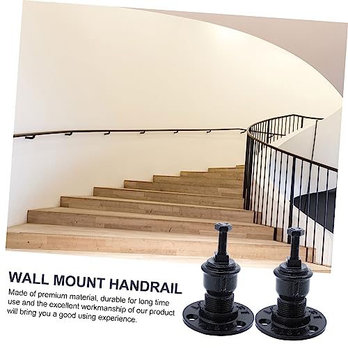 BETOOKY 2pcs Stair Bracket Staircase Brackets Handrail Holder Rail Support Bracket Wall Rail Bracket Railing Holder L Brackets for Shelves Handrail Bracket Metal Accessories Iron