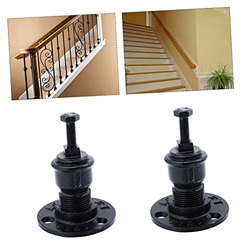 BETOOKY 2pcs Stair Bracket Staircase Brackets Handrail Holder Rail Support Bracket Wall Rail Bracket Railing Holder L Brackets for Shelves Handrail Bracket Metal Accessories Iron