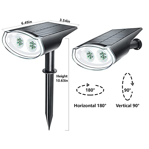 Anxbbo Solar Color Changing Spot Lights Outdoor, Waterproof 7 Colors16 LED Solar Landscape Spotlights, Solar Powered Multicolour Lights for Yard, Garden, Pathway, House, Christmas, 1 Pack