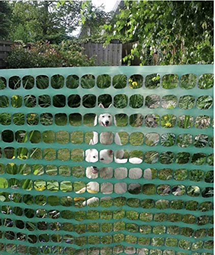 OLDMACDONALD Guardian Warning Barrier, Plastic Mesh Fence, Construction Barrier Netting, Green 4ft x 164ft (1.22m x 50m) (mesh 1.75"x1.75"), Garden Fencing, for Snow, Poultry, Chicken, Garden Netting