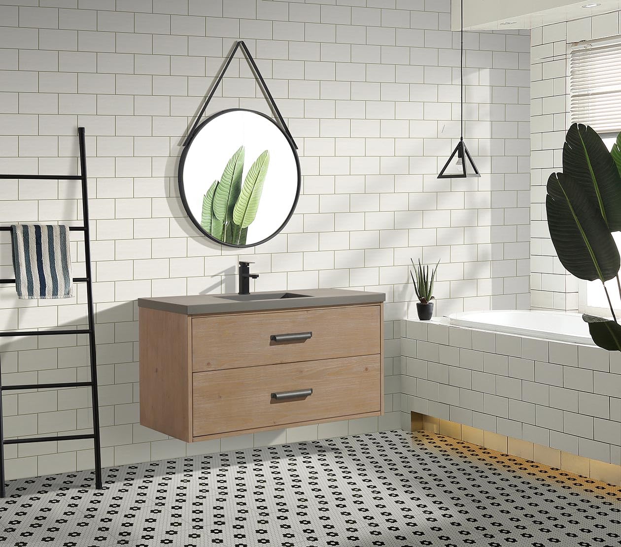 Ari Kitchen & Bath Kane 42" Bathroom Vanity Weathered Fir