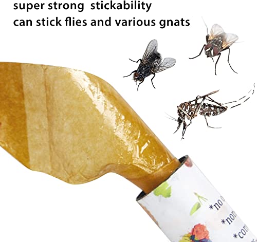Stingmon 20 Rolls Sticky Fly Strips, Fly Traps for Indoor, Fly Traps Outdoor, Fruit Fly Glue Traps, Fly Ribbon Fly Paper Fly Tape Fly Catcher Killer for Gnat