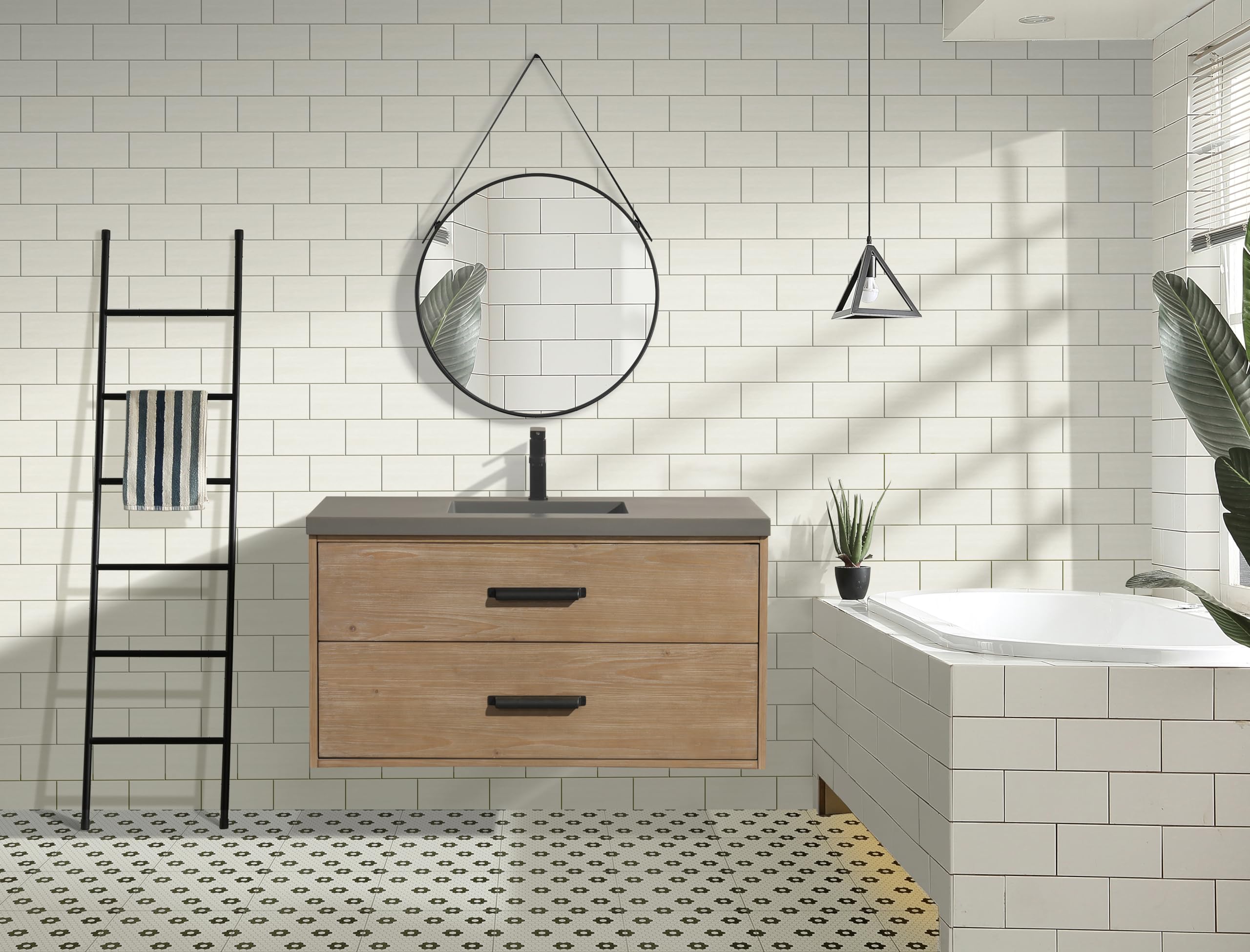 Ari Kitchen & Bath Kane 42" Bathroom Vanity Weathered Fir