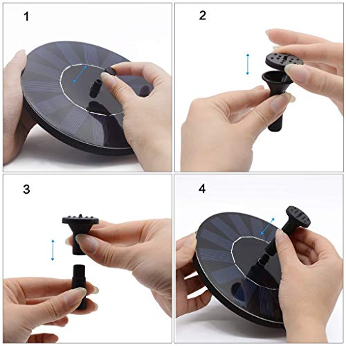 XXXDXDP Hone Decor Solar Pump Standing Floating Solar Bird Bath Water Pumps Pond Pool Garden Yard