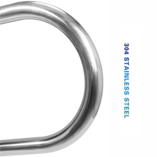 BTZHY Pool Handrails 3-Bends Easy Mount Hand Rail, 304 Stainless Steel Swimming Pool Handrail for Inground Pools Entrances and Garden Backyard Pools