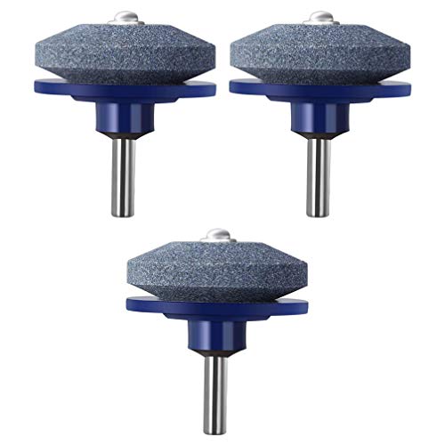 Lawn Mower Sharpener Garden Tool Sharpener, Lawn Mower Blade Sharpener Lawn Mower Sharpener for Power Drill Hand Drill (50MM, 3pcs)