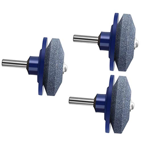 Lawn Mower Sharpener Garden Tool Sharpener, Lawn Mower Blade Sharpener Lawn Mower Sharpener for Power Drill Hand Drill (50MM, 3pcs)