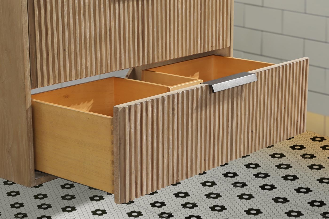 Ari Kitchen & Bath San Diego 36" Floating Bathroom Vanity Weathered Fir