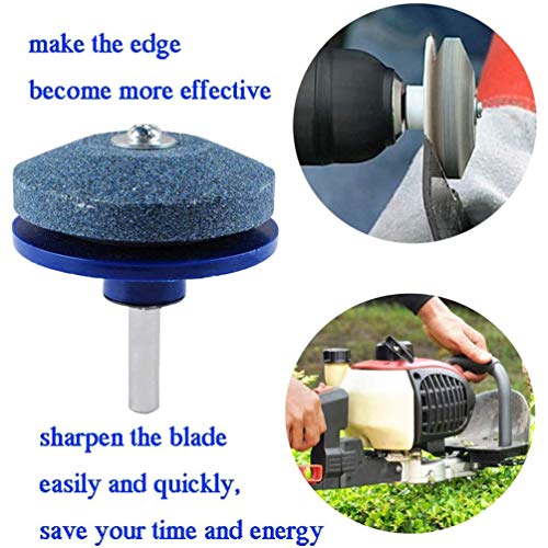 Lawn Mower Sharpener Garden Tool Sharpener, Lawn Mower Blade Sharpener Lawn Mower Sharpener for Power Drill Hand Drill (50MM, 3pcs)