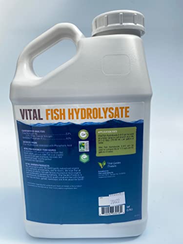 Vital Garden Supply - Vital Fish Hydrolysate 1 Gallon Jug - CDFA Organic Certified - Natural and Organic Cold Pressed Fish Fertilizer