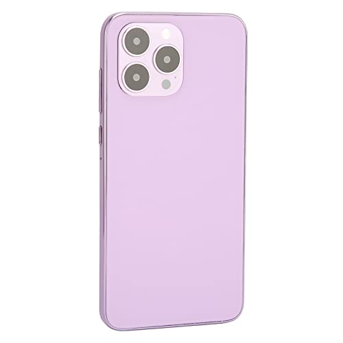 Unlocked Cell Phone, IP14 Pro Smartphone, 4GB 32GB ROM,6.1inch Face Recognition Mobile Phone, Dual Card Dual Standby, Cellphone for Android 10.1 (Purpl)