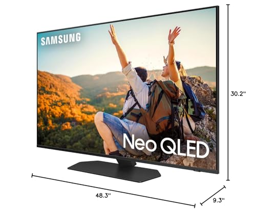 Samsung QN55QN90CAFXZA 55 Inch Neo QLED Smart TV with 4K Upscaling with a CR-STEALTHBAR Desktop Soundbar with Bluetooth (2023)