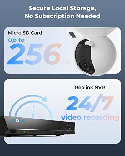 REOLINK E1 Outdoor Plug-in WiFi Security Camera, 5MP HD PTZ Camera for Home Security, Motion Tracking, 5GHz WiFi, 3X Optical Zoom, Person Vehicle Detection, Spotlight Color Night Vision, APP Control