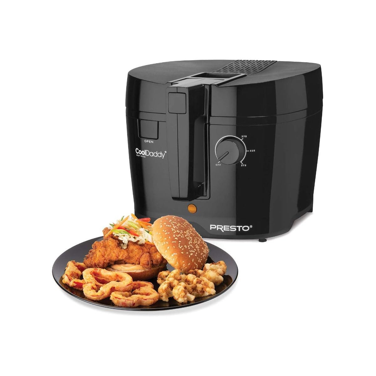 Presto 05442 CoolDaddy Cool-touch Deep Fryer - Black