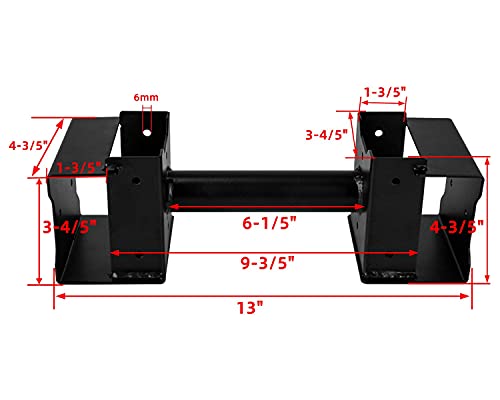 Qualward Outdoor Firewood Rack, Firewood Log Rack Bracket Kit, Fire Wood Log Storage Stand for Indoor Outdoor Fireplace Rack, Firewood Log Storage Rack Holder-Adjustable to Any Length