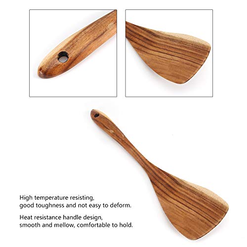 Spatula, Wooden Spatula Turner Fried Shovel Cooking Kitchen Utensils Shovel (31.5 * 7.5cm)