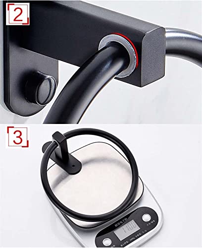 VEMMIO Towel Ring Black Hand Towel Rings Holder Aluminum Round Bar Washroom Wall Mounted Bath Hanger Rack Shelf Bathroom Accessories