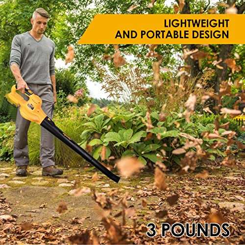 Cordless Leaf Blower, Mellif for DEWALT 20V Max Lithium Battery Powerstack (Battery NOT Included) Handheld Electric Jobsite Air Blower 100CFM 110MPH Powerful for Lawn Care | Snow Blow | Yard Clean
