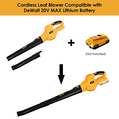 Cordless Leaf Blower, Mellif for DEWALT 20V Max Lithium Battery Powerstack (Battery NOT Included) Handheld Electric Jobsite Air Blower 100CFM 110MPH Powerful for Lawn Care | Snow Blow | Yard Clean