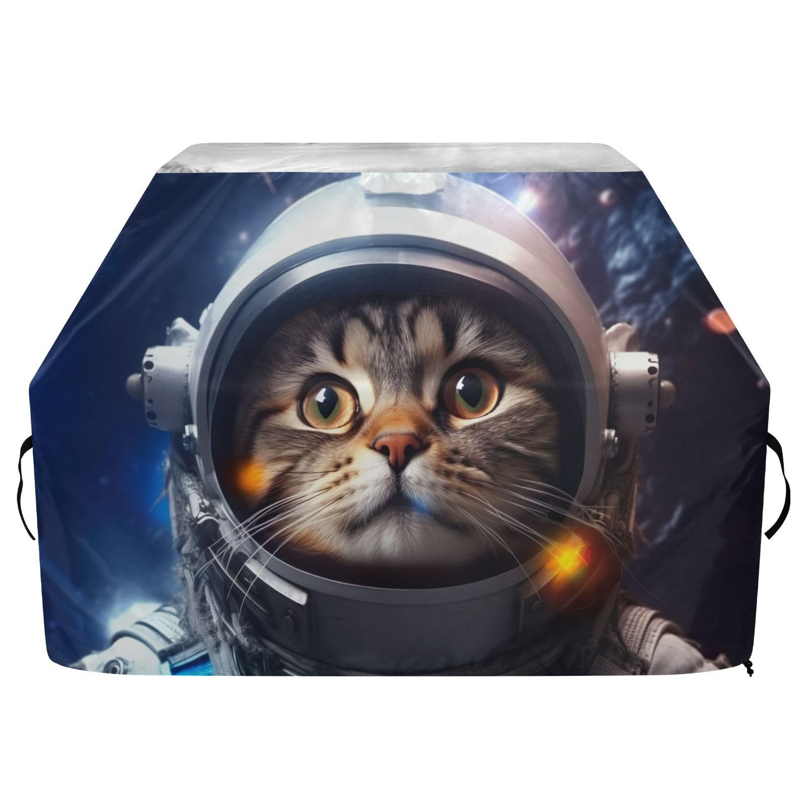 xigua Cat Astronaut Grill Cover 65 Inch Outdoor Heavy Duty BBQ Cover Waterproof Fade & Weather Resistant Gas Grill Cover for Most Grills
