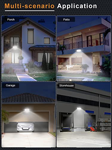 Ankishi 200W LED Flood Lights Outdoor, Waterproof IP67 20000LM Security Floodlights with 2 Adjustable Modules, 6500K Daylight White Outdoor Work Light for Garden, Yard, Stadium, Warehouse, Square