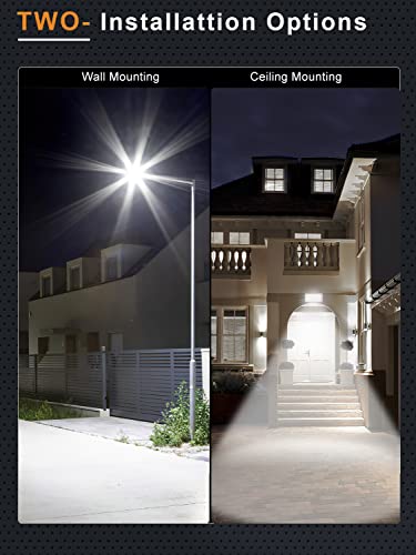 Ankishi 200W LED Flood Lights Outdoor, Waterproof IP67 20000LM Security Floodlights with 2 Adjustable Modules, 6500K Daylight White Outdoor Work Light for Garden, Yard, Stadium, Warehouse, Square