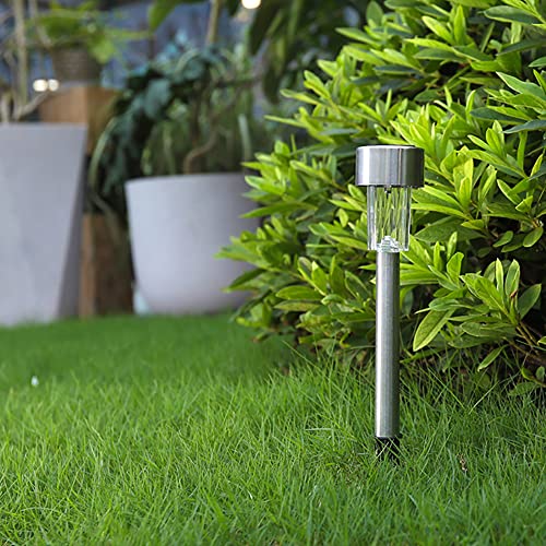 K JINGKELAI Solar Outdoor Lights Pathway, 16 Pack Stainless Steel Solar Lights Outdoor Waterproof LED Light Landscape, Solar Garden Lights for Yard Lawn Walkway Driveway (Cold White)