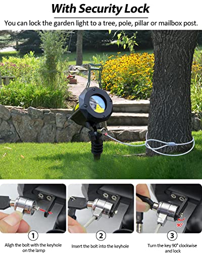 Lunhoo 16 Patterns Christmas Moving Laser Lights, RGB Outdoor Laser Projector, Garden Christmas Decorative Lights for Indoor, Outdoor, Home, Garden