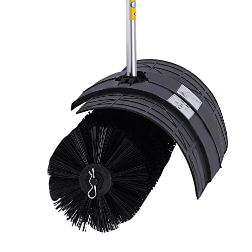 DYRABREST Sweeper Machine, 52CC 2-Strock Walk Behind Cleaning Machine,2.3HP Handheld Nylon Brush Broom Sweeper Gas Powered for Concrete Driveway Sidewalks Turf Lawn Garden Snow
