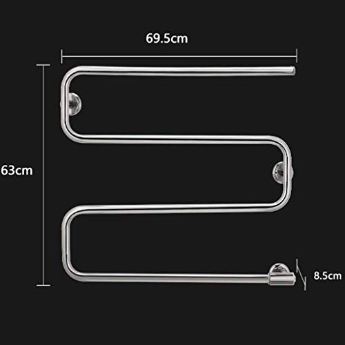 AFLHYJK Steel Electric Towel Rack - Stainless Steel Free Standing Electric Heated Towel Warmer Laundry Drying Rack
