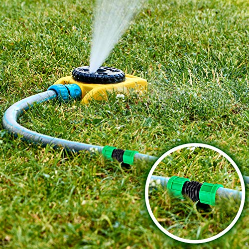Hotop 12 Pieces Drip Irrigation Coupling, 5/8 Inch Universal Connector Drip Tubing Fittings, Compatible with Most 16-17 mm Drip Tape AG Tubing Drip or Sprinkler Systems (green)