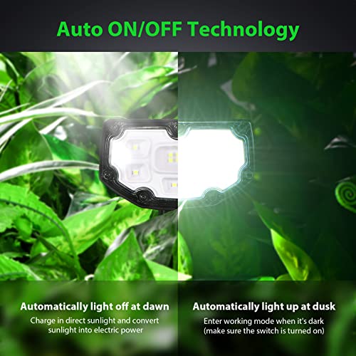 SubJingle Solar Outdoor Spotlights IP68 Waterproof, Auto ON/Off Solar Landscape Spotlights 2-in-1 Wireless Solar Landscape Lights for Yard Garden Flag Pool Patio Driveway Walkway 6 Pack Cold White