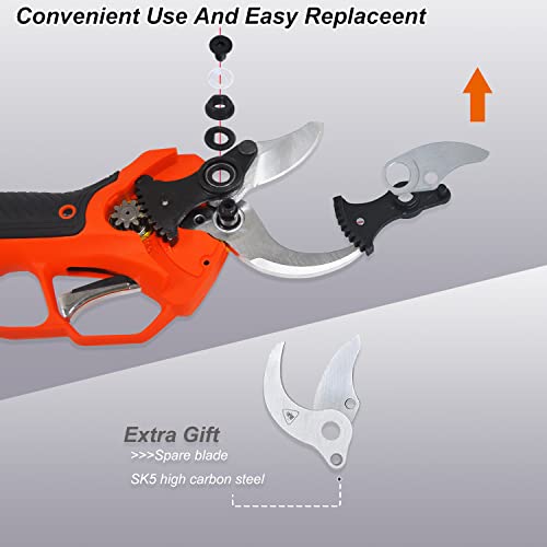 Pikasola Electric Pruning Shears, Cordless Pruner with (1.6 Inch) Diameter, Electric Pruner Include Finger Protection Function, Battery Pruner for Tree Branch, Garden.