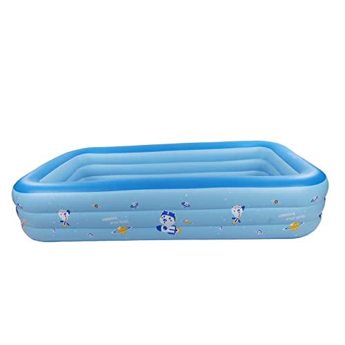 Family Lounge Pool, Durable Material Sturdy Inflatable Swimming Pool Fast Drainage Thickened for Garden