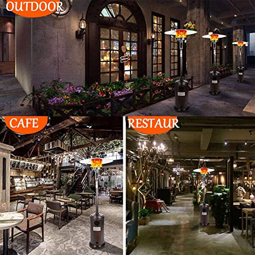 UEIDIHI Portable Outdoor Heater, 50,000 BTU Tabletop Patio Heater with Wheels, Propane Gas Heater with Triple Protection System, Suitable for Garden, Patio