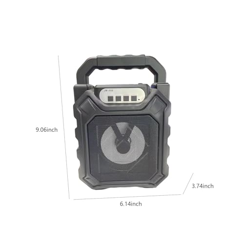 GBSELL Wireless Bluetooth Speaker, Outdoor Portable Stereo with Colourful Running Lights, Portable Mini Stereo, 18-Hour Playtime Outdoor Speaker for Home Party (Black)